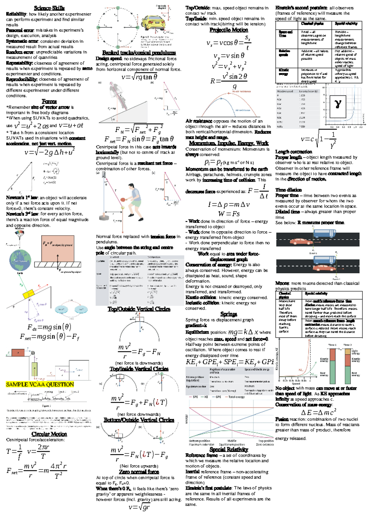 EXAM NOTE Sheet - n/a - Science Skills Reliability: how likely another ...