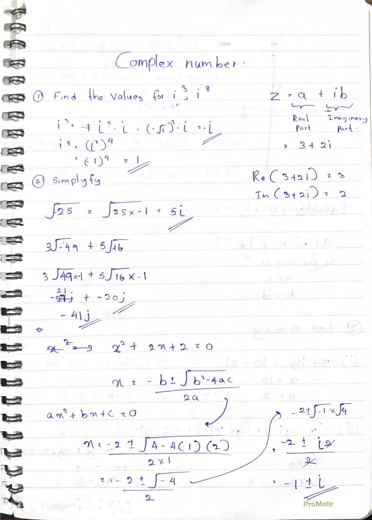 Complex number - is. 3 2 2 (1)4 21 2 100 simplyfy Re 23 Im 2 2 20 25 z 3 S 21 27, 20j 41j x Z 9 ...