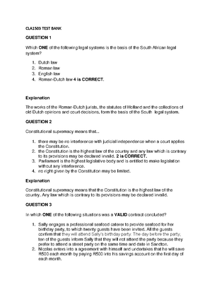 Cla1501 - chapter 5 - capacity to perform juristic acts - CHAPTER 5 ...