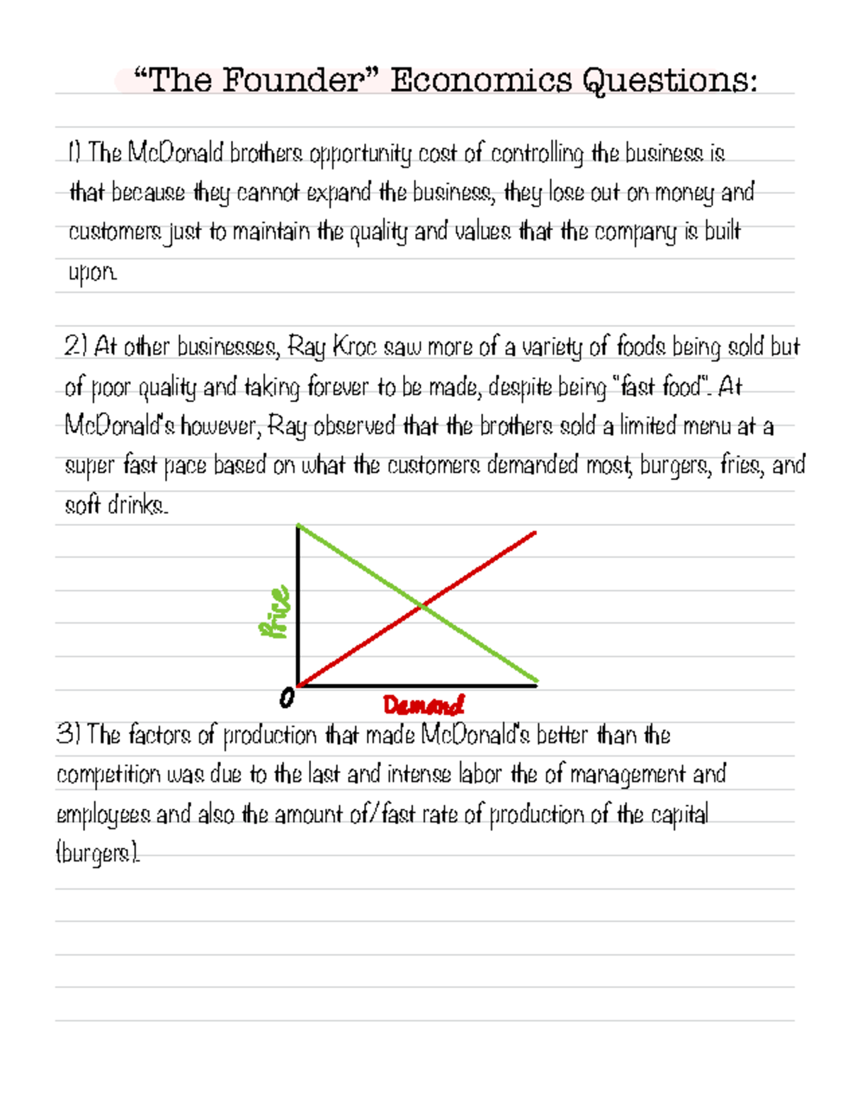 AP Macroeconomics - “The Founder” Economics Questions: The McDonald ...