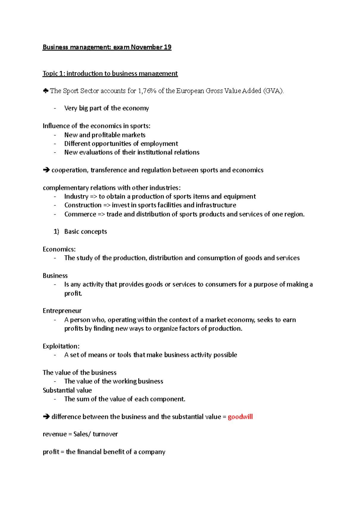 Business management exam november - Business Project Management - Vives ...