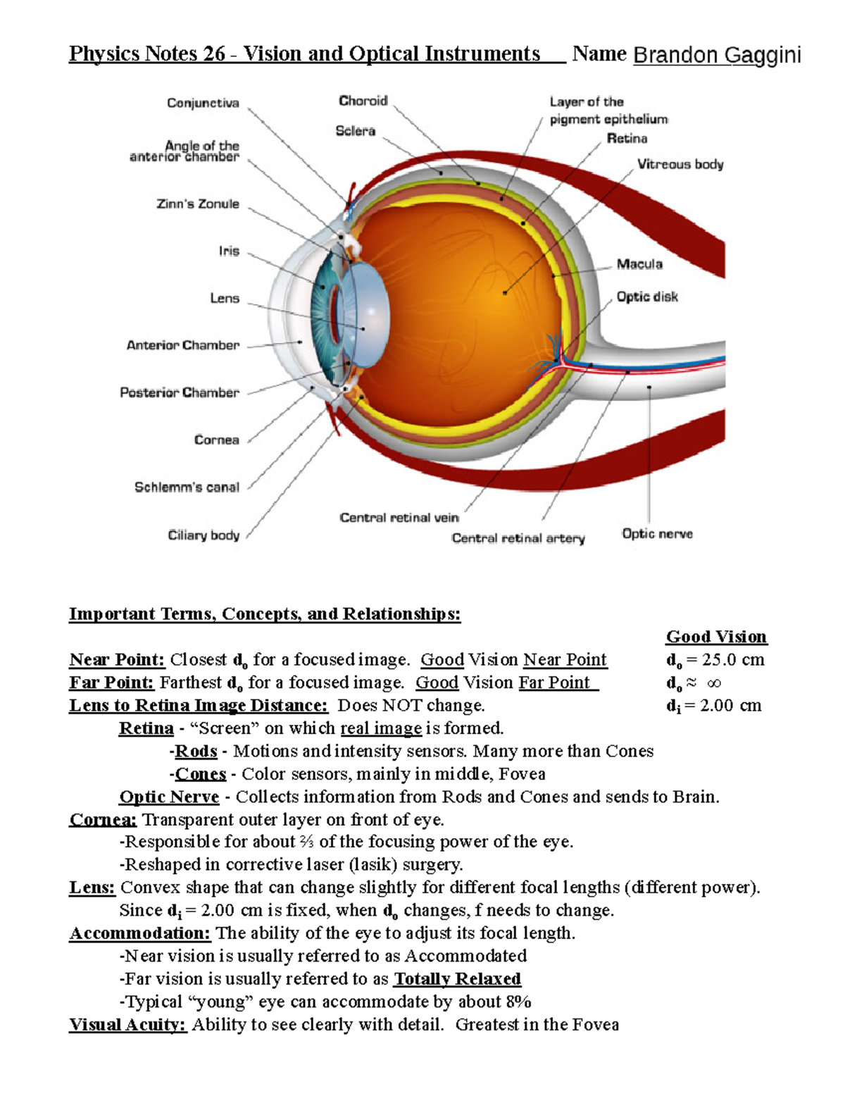Physics Notes 26 Vision and Optical Instruments 1 - Physics Notes 26 ...