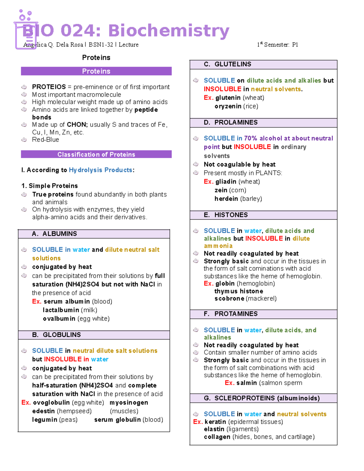 Lectures 6-8 - notes - Angelica Q. Dela Rosa l BSN1-32 l Lecture 1 st ...