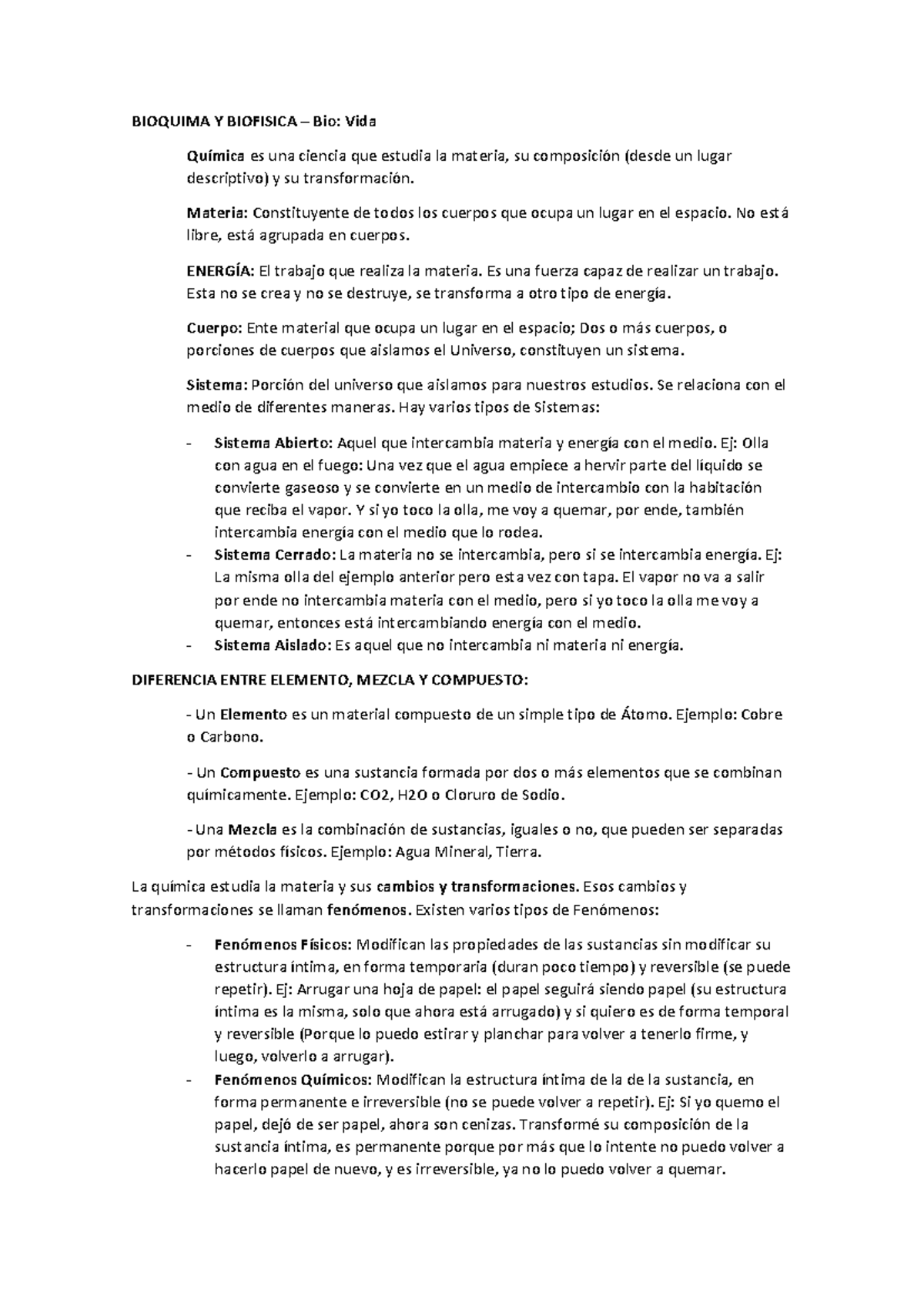 Bioquima Y Biofisica - Apuntes de las Clases - BIOQUIMA Y BIOFISICA ...