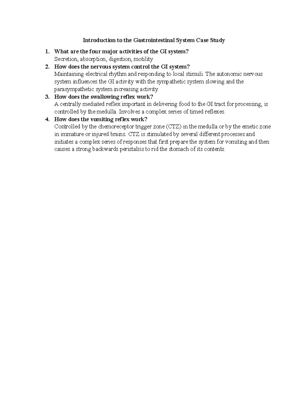 Intro GISystem Case Study - Introduction to the Gastrointestinal System ...