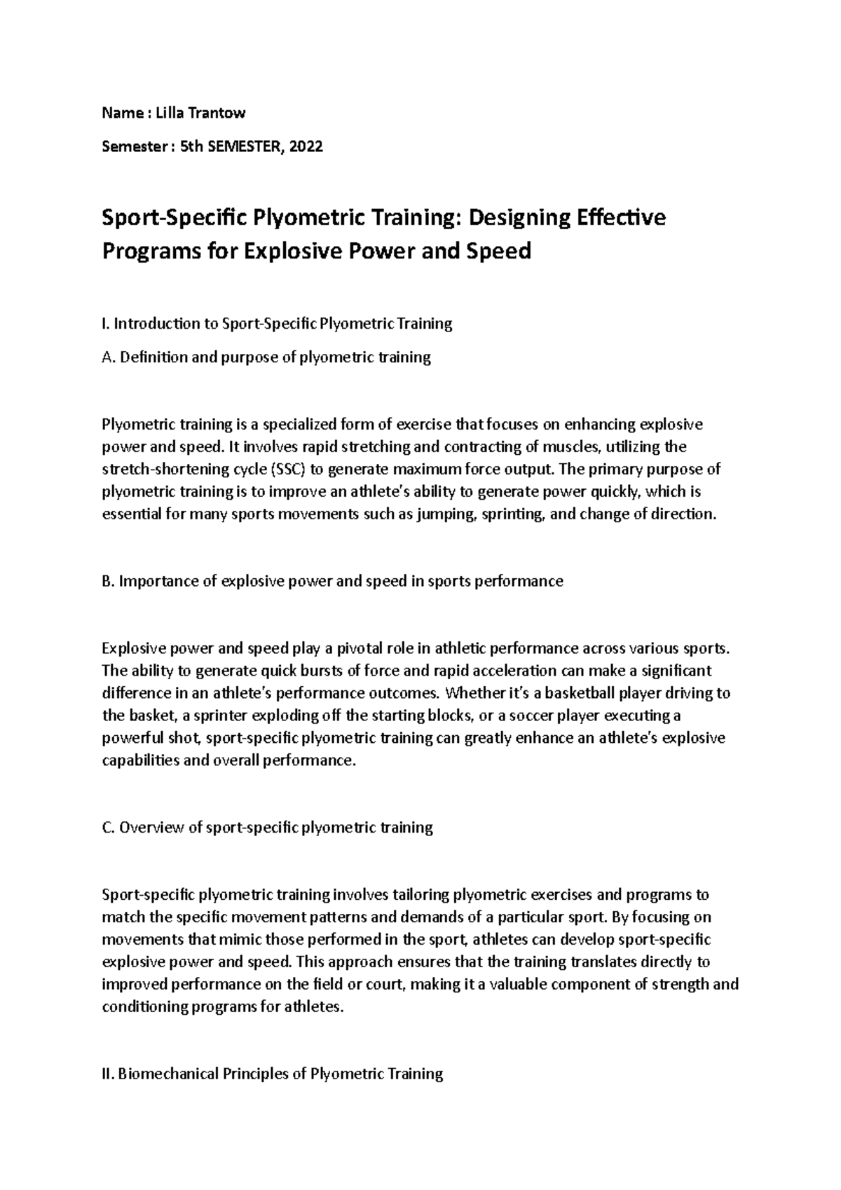 Sport-Specific Plyometric Training Designing Effective Programs for ...