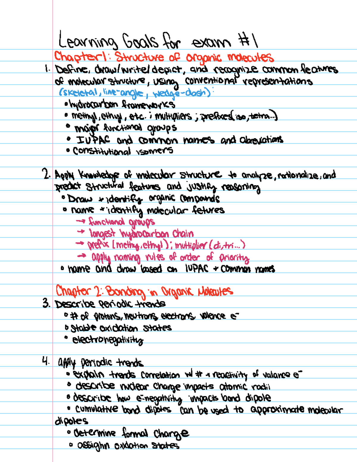 Note Sep 30, 2024 - learning objectives for exam 1 - Learning Goals for ...