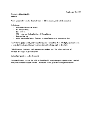 BIOC54 Post TT1 Notes - Kamini Persaud - ####### 1 ####### 1 Systems ...