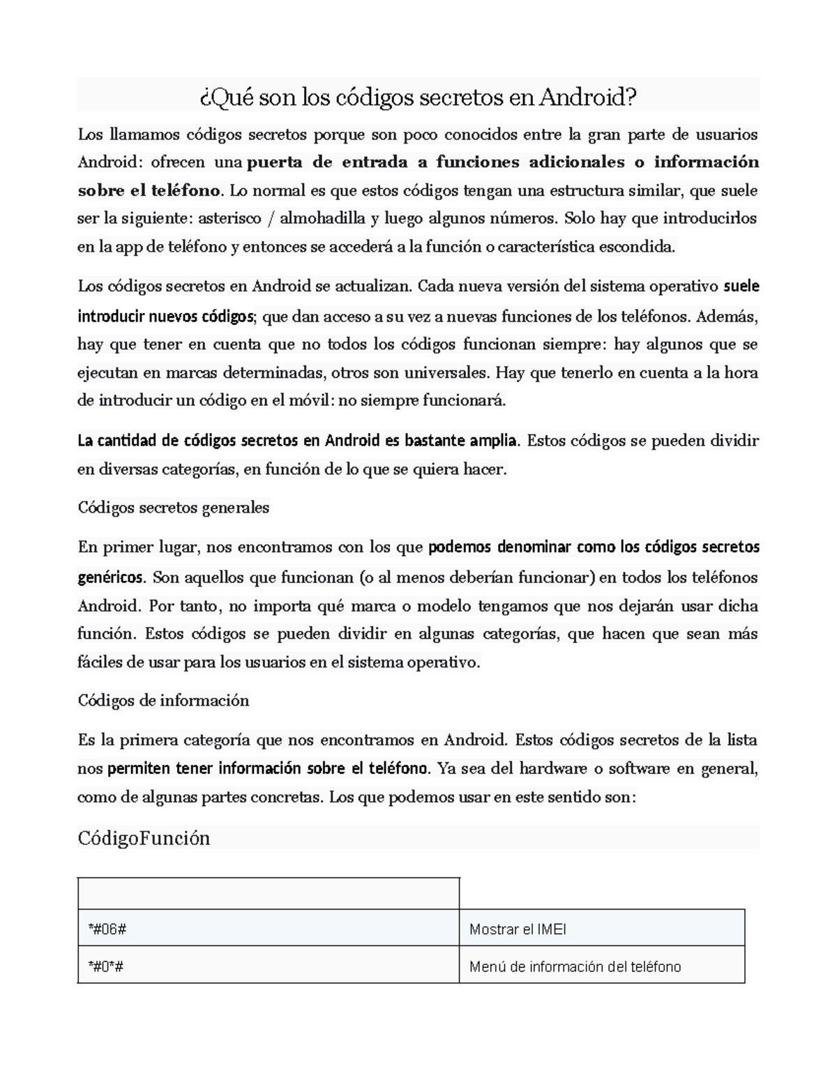 Comando Celular - apuntes - ¿Qué son los códigos secretos en Android ...