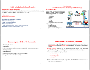 M3-1 Elevation Measurement Principles - M3-1: Elevation measurements ...