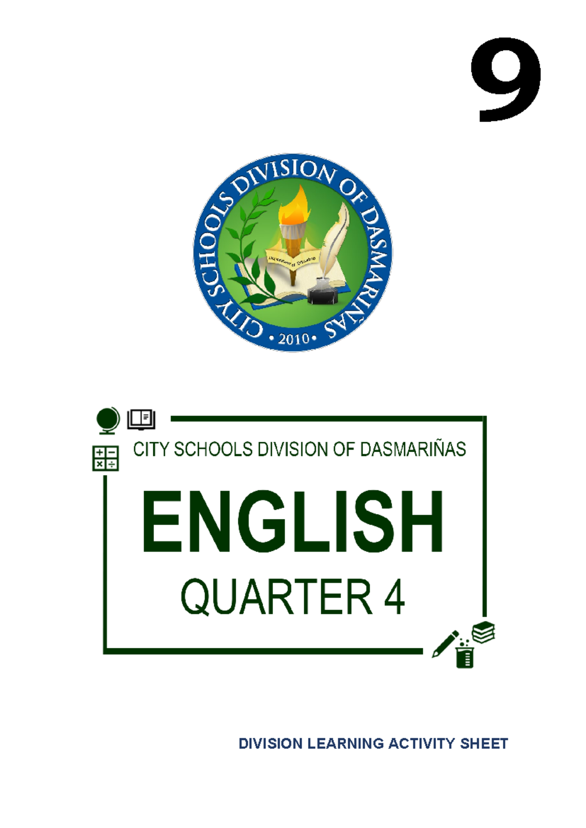 LAS - FOURTH QUARTER MODULE - ####### DIVISION LEARNING ACTIVITY SHEET ...