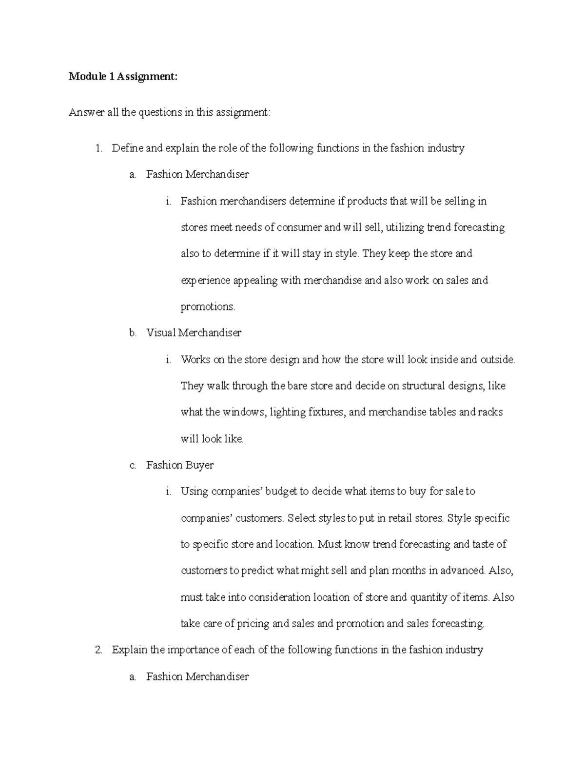 Module 1 - Module 1 Assignment: Answer all the questions in this ...