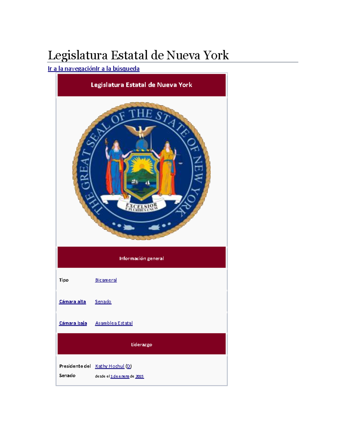 Legislatura Estatal de Nueva York - A partir de 2009 la Legislatura ...