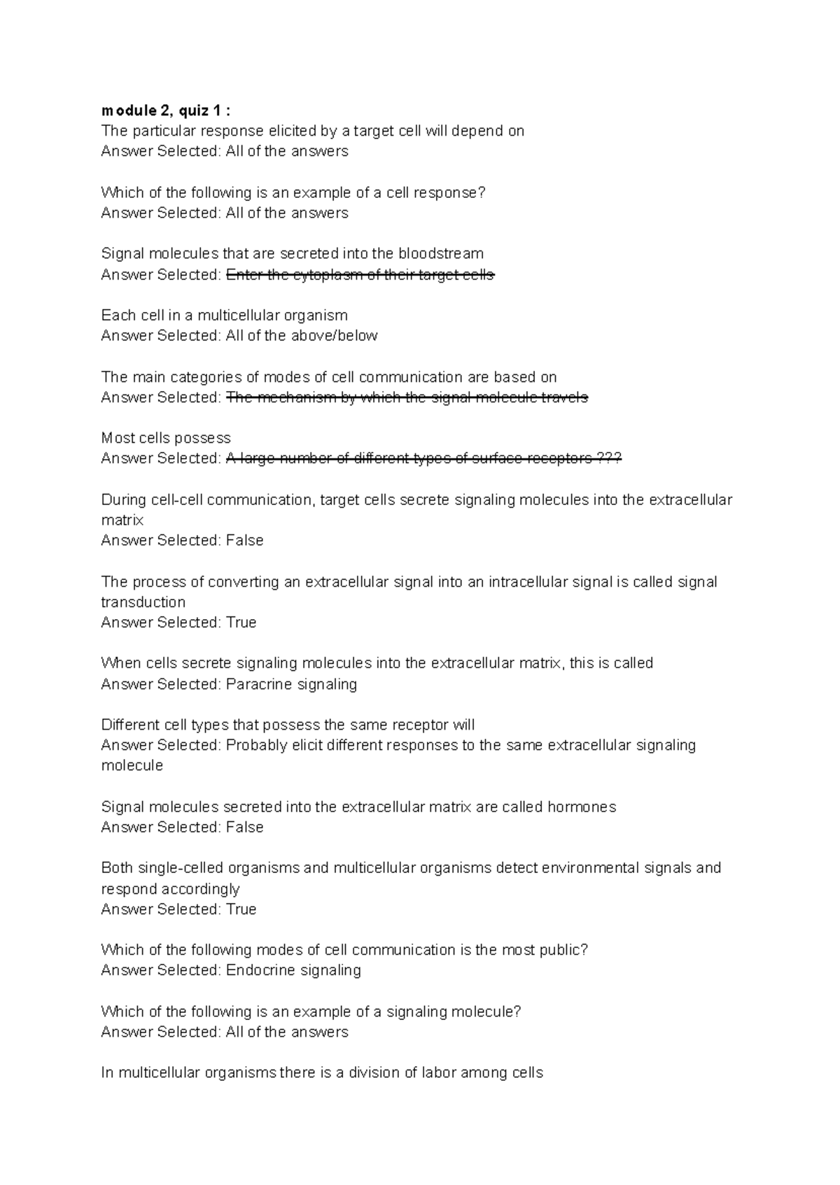 BIO1540 - module 2 mini quizzes - module 2, quiz 1 : The particular ...