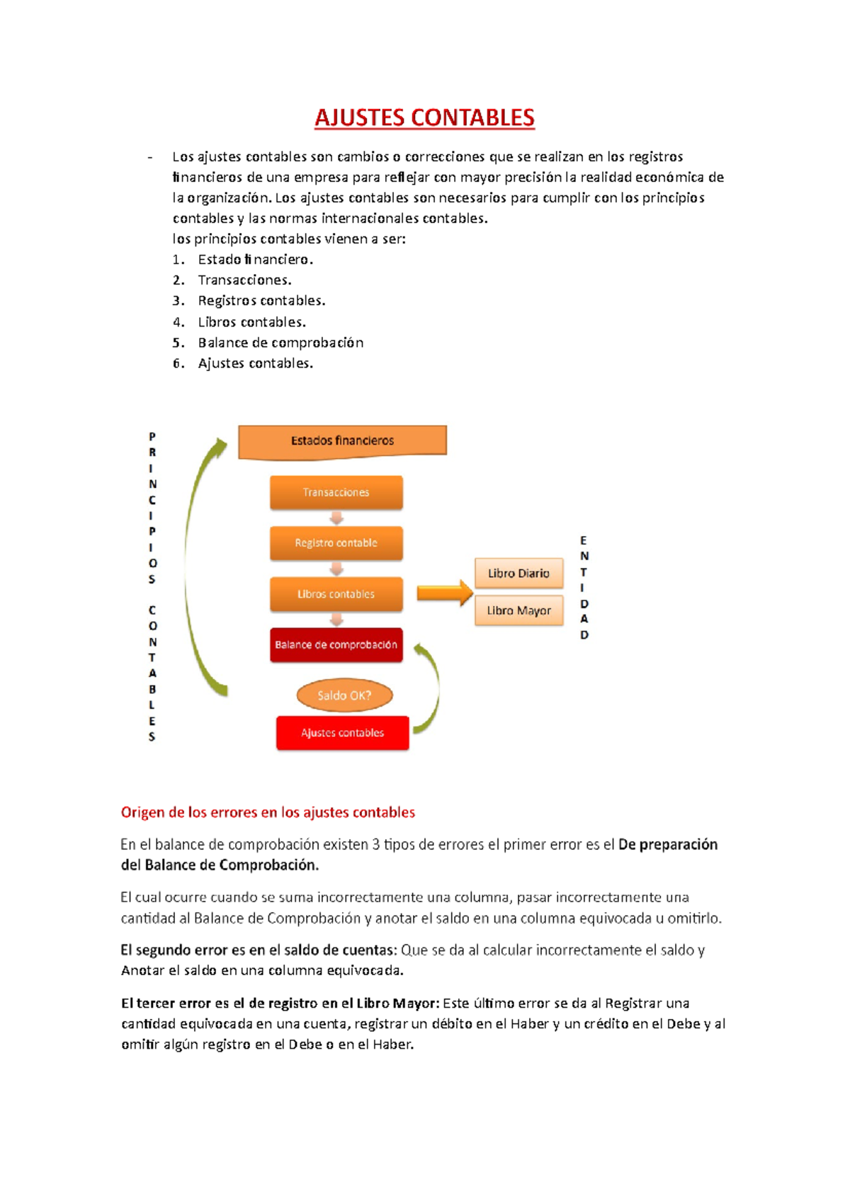 Ajustes Contables - Los ajustes contables son cambios o correcciones ...