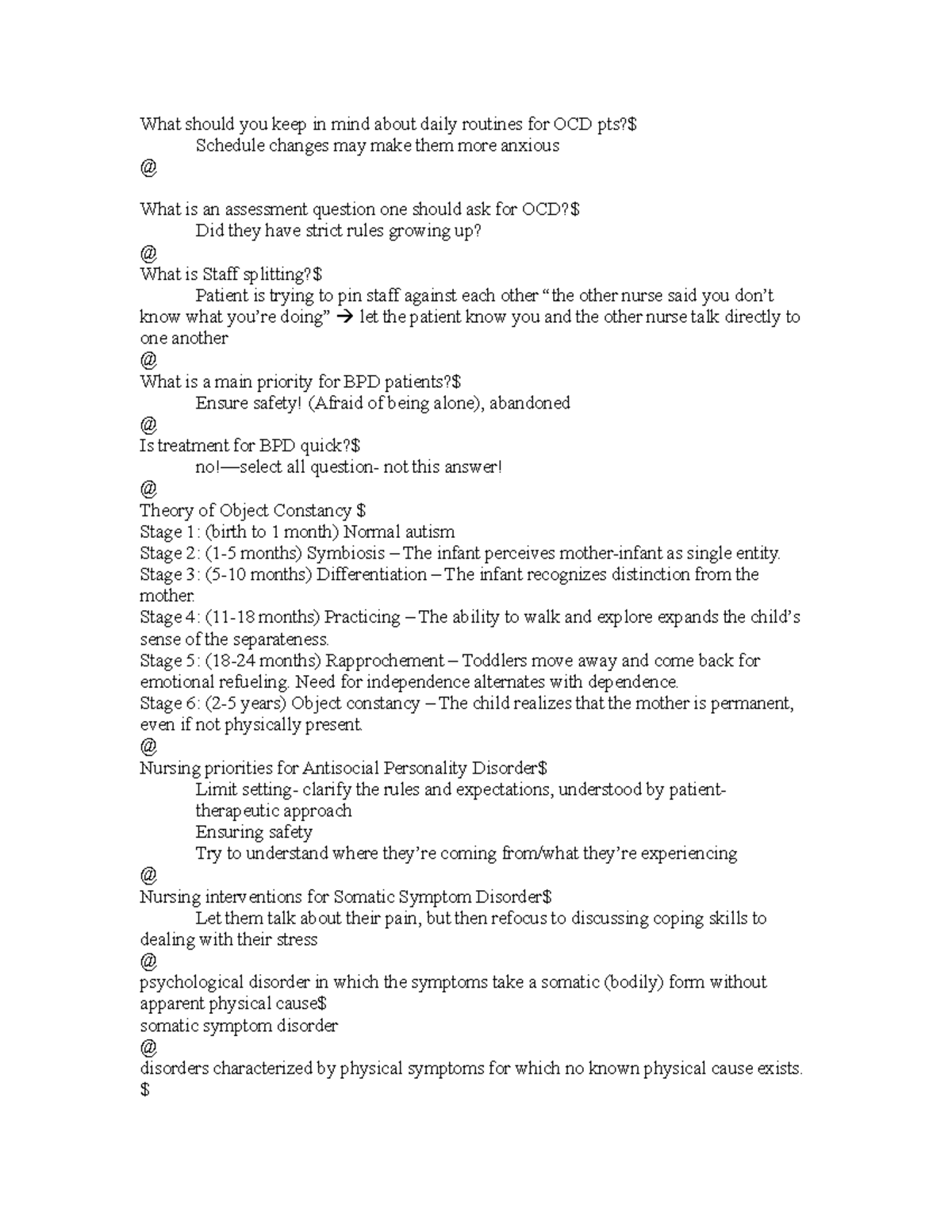 Mental Health Exam 3/Final Study Guide - What should you keep in mind ...