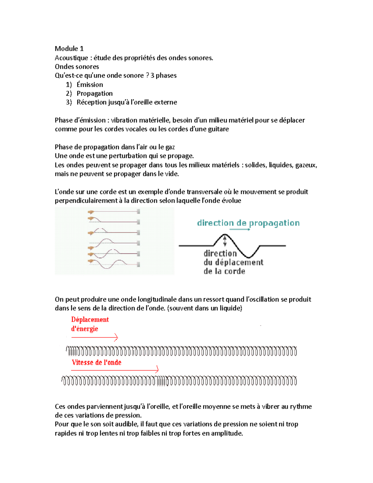 Module 1 - notes incluant lecture, vidéo et powerpoint du cours AUD1131 ...