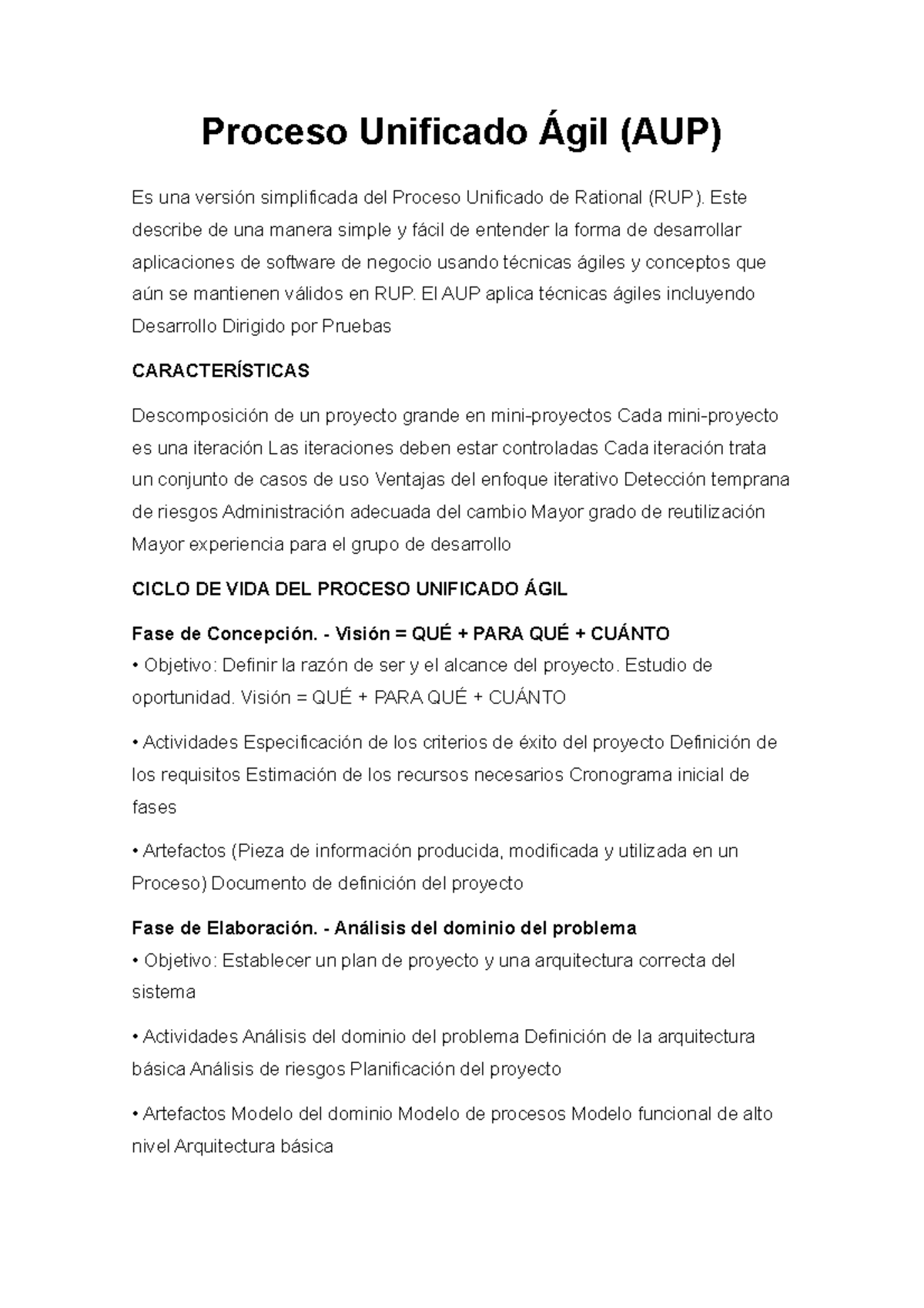 Proceso Unificado Ágil - Este describe de una manera simple y fácil de ...