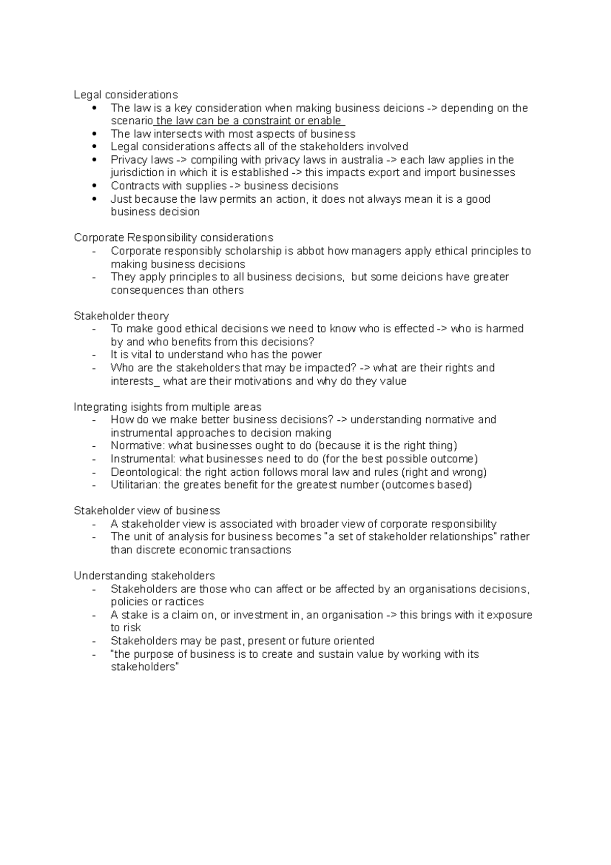 Legal considerations - math - Legal considerations The law is a key ...