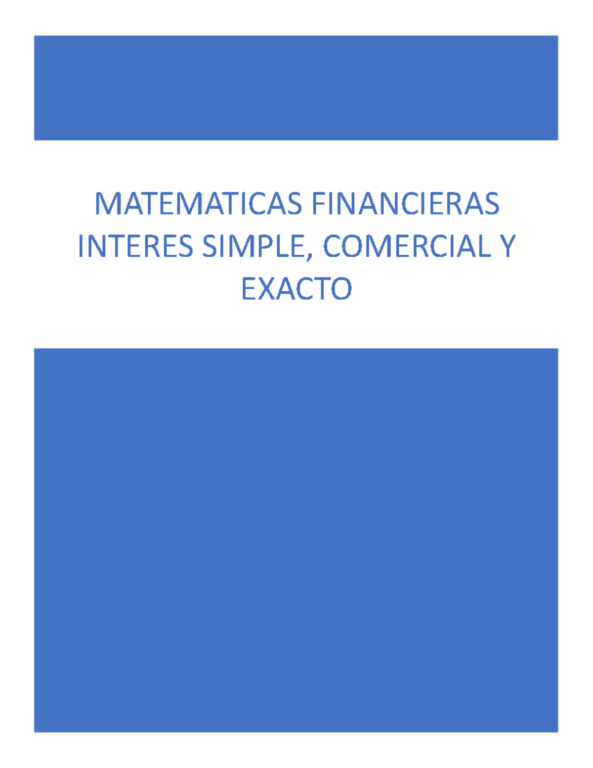 Matematicas financiera Interes simple - MATEMATICAS FINANCIERAS INTERES ...