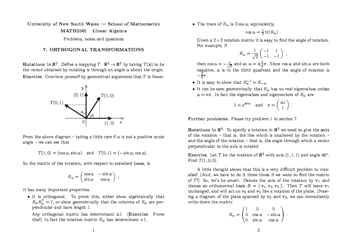 7 - chapter 7 lecture notes - University of New South Wales — School of ...