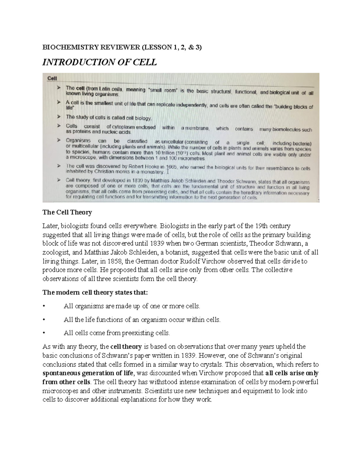 Biochemistry Reviewer - BIOCHEMISTRY REVIEWER (LESSON 1, 2, & 3 ...
