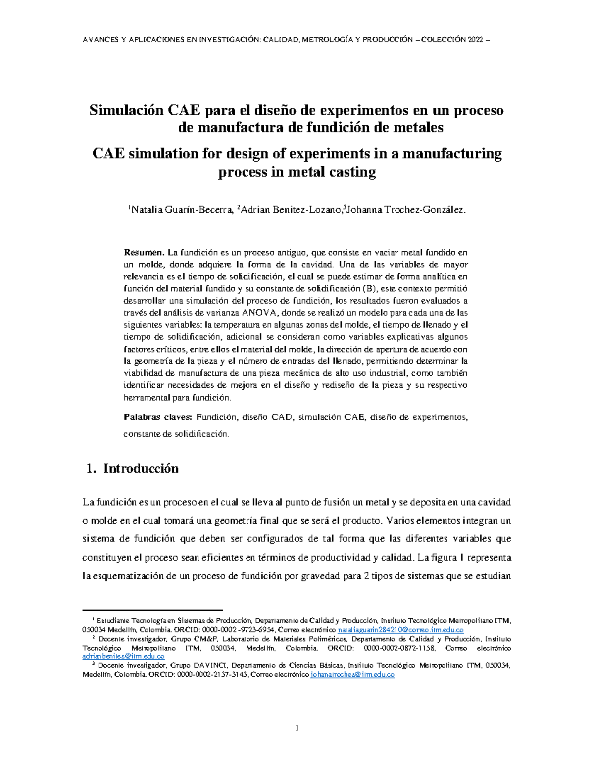 Capitulo de libro investigación joven investigadora Natalia Guarin ...