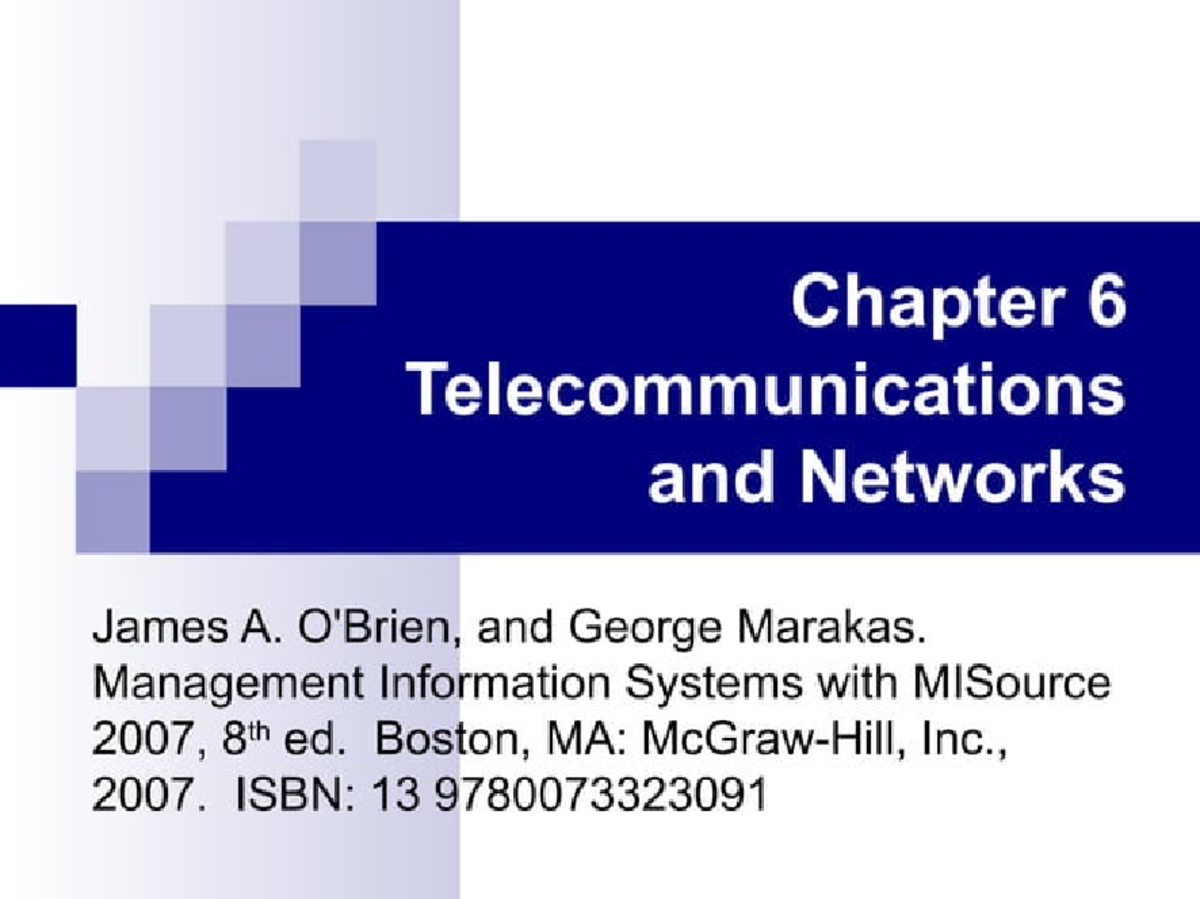 Chap06 telecomunications and networks - Marketing management - Studocu