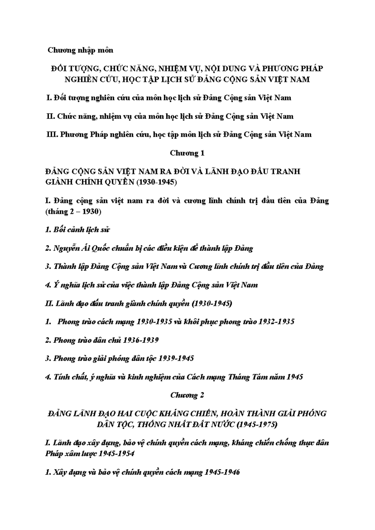 Timeline ôn gk lsd - Chương nhập môn ĐỐI TƯỢNG, CHỨC NĂNG, NHIỆM VỤ, NỘI DUNG VÀ PHƯƠNG PHÁP ...