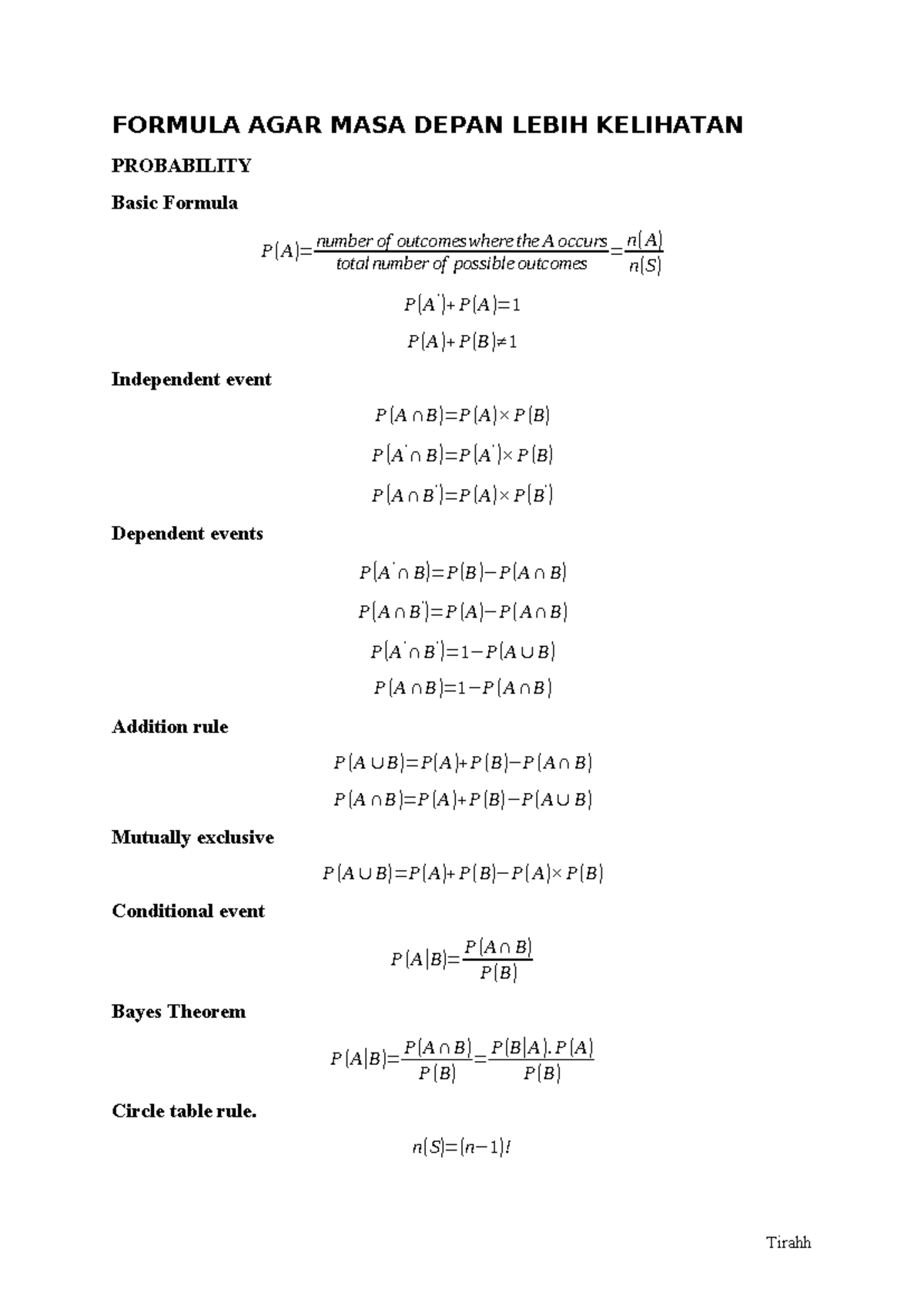 Formula discrete and continuous - FORMULA AGAR MASA DEPAN LEBIH ...