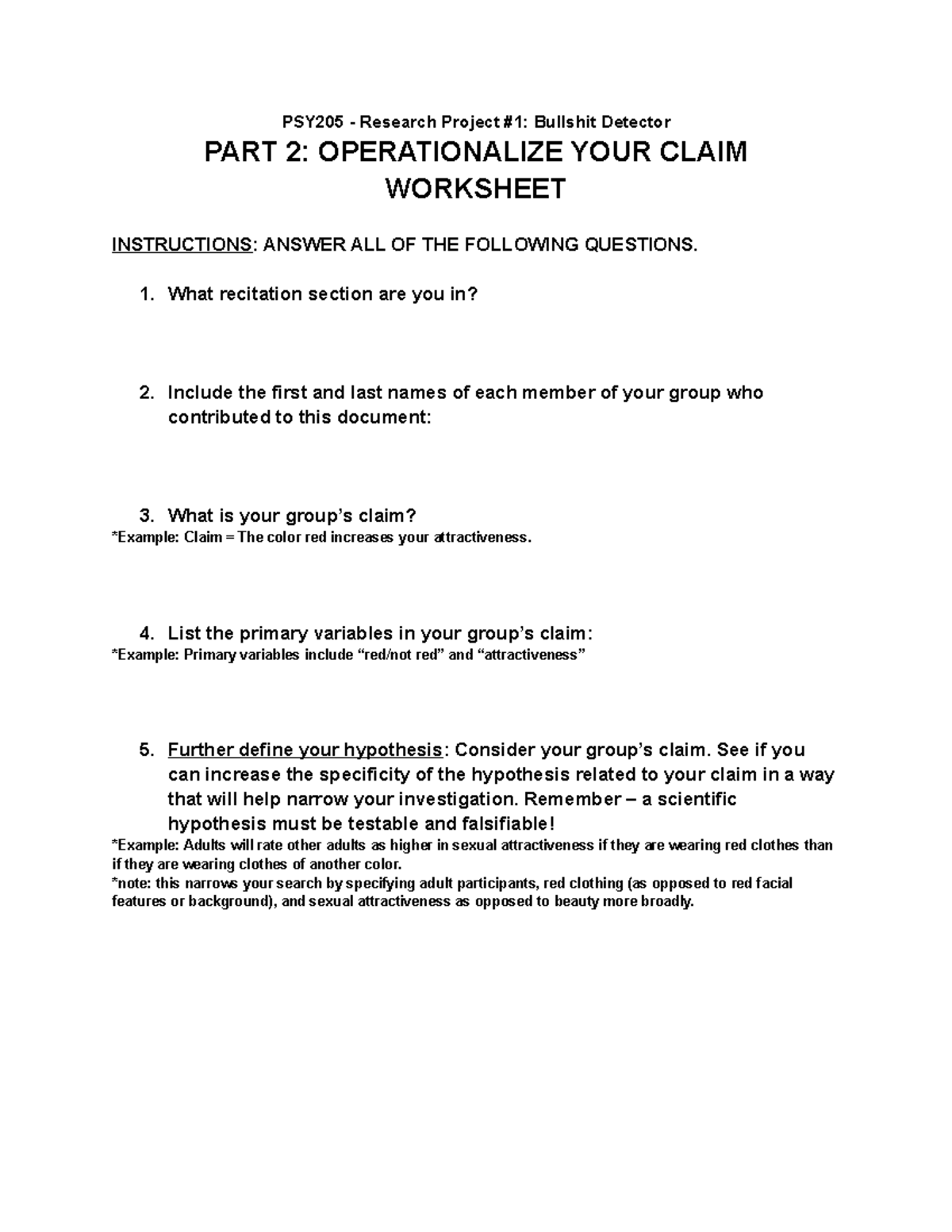 C. Research Project #1 - PART 2 Operationalize Your Claim Worksheet F22 ...