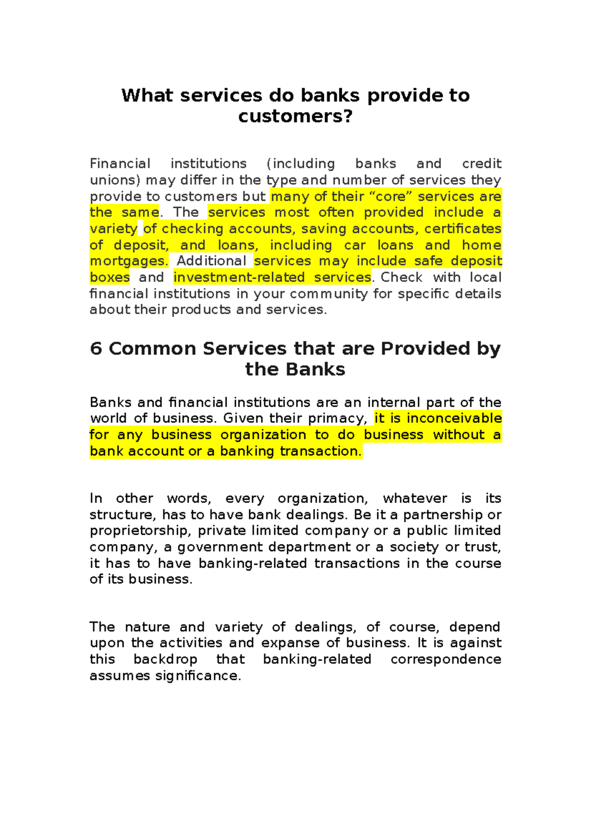 Banking-Week-7 - This will serve as notes to students who needs to ...