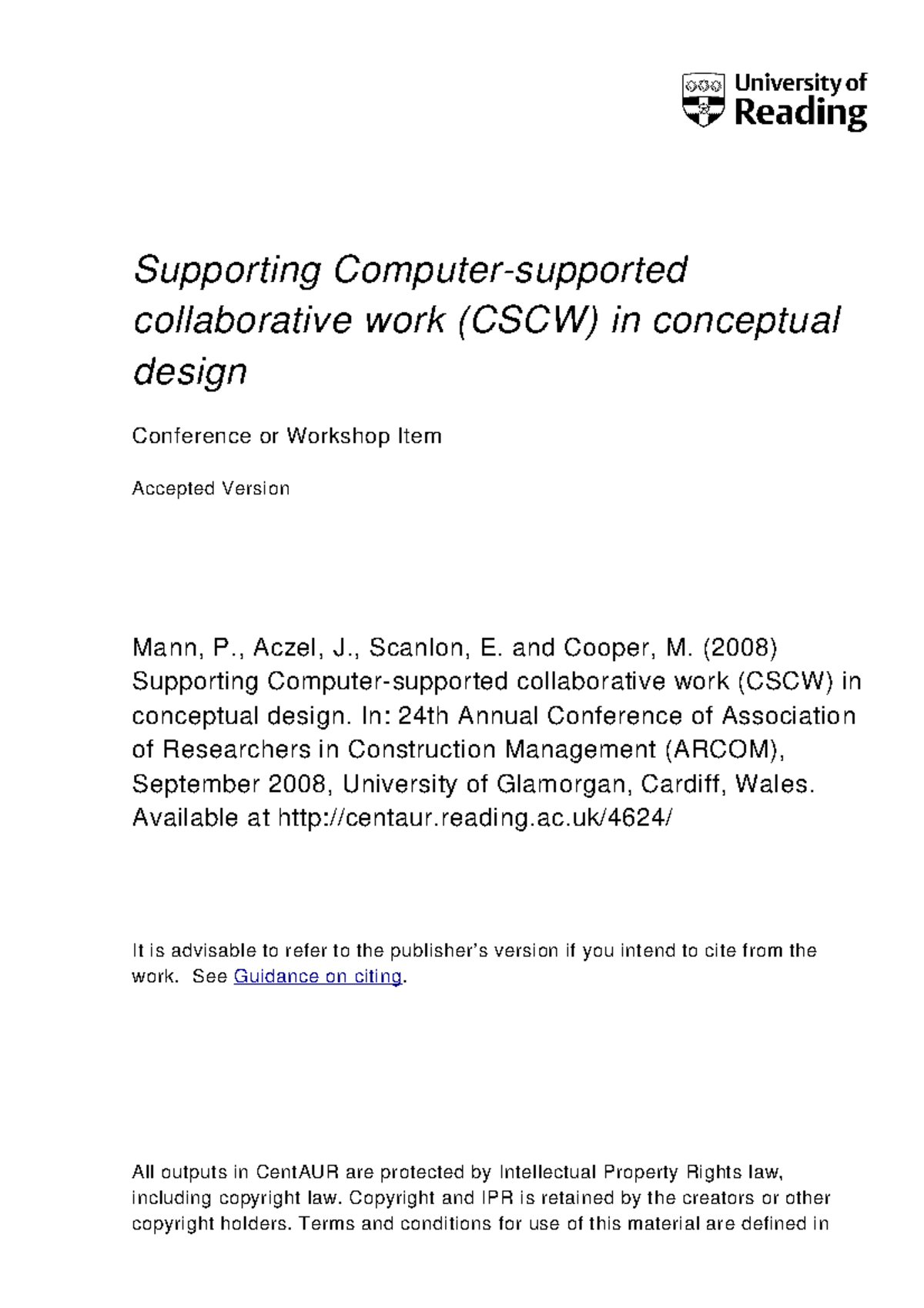 Requirements for the design of tools for - Supporting Computer ...
