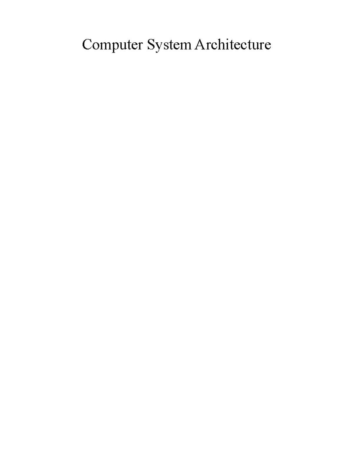 Bca-201-3rd-Computer System Architecture - Computer System Architecture ...