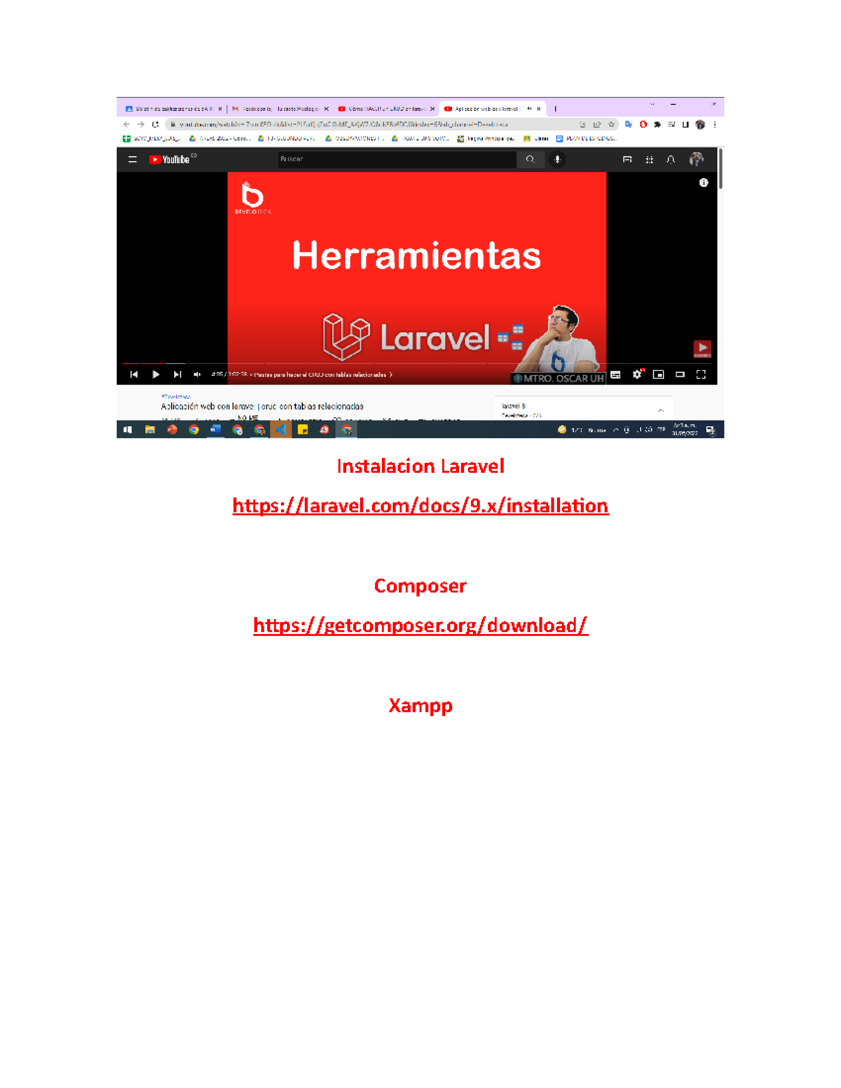 Manual de un todo list crud con laravel - Instalacion Laravel laravel/docs/9.x/installation ...