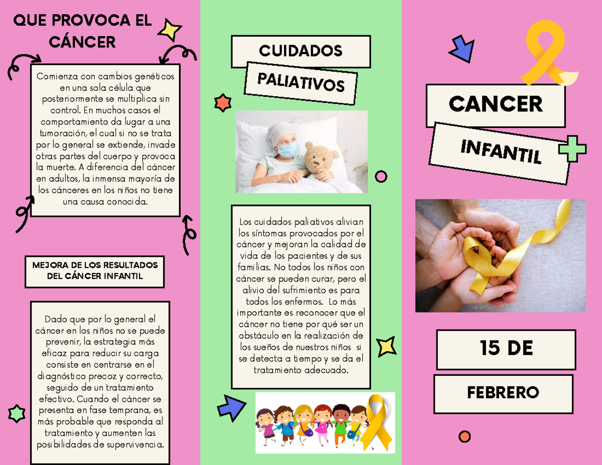 Triptico CA Infantil Febrero - CANCER INFANTIL 15 DE FEBRERO MEJORA DE ...