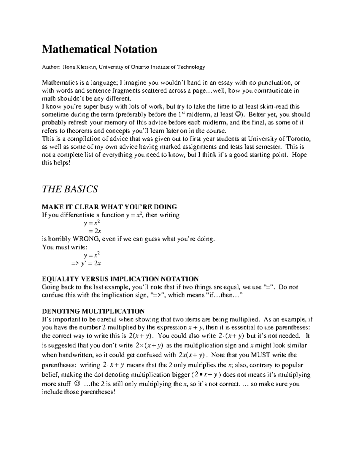 Notation Guide-1 - important - Mathematical Notation Author: Ilona ...
