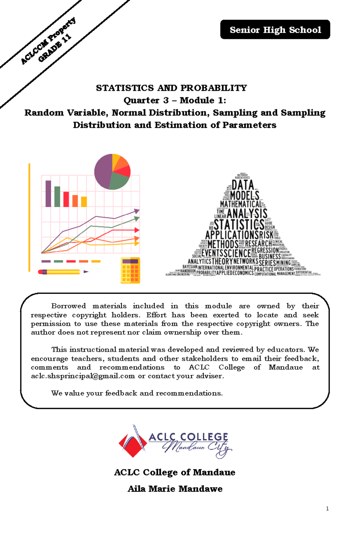 Inbound 550621918355326798 - STATISTICS AND PROBABILITY Quarter 3 – Module 1: Random Variable ...