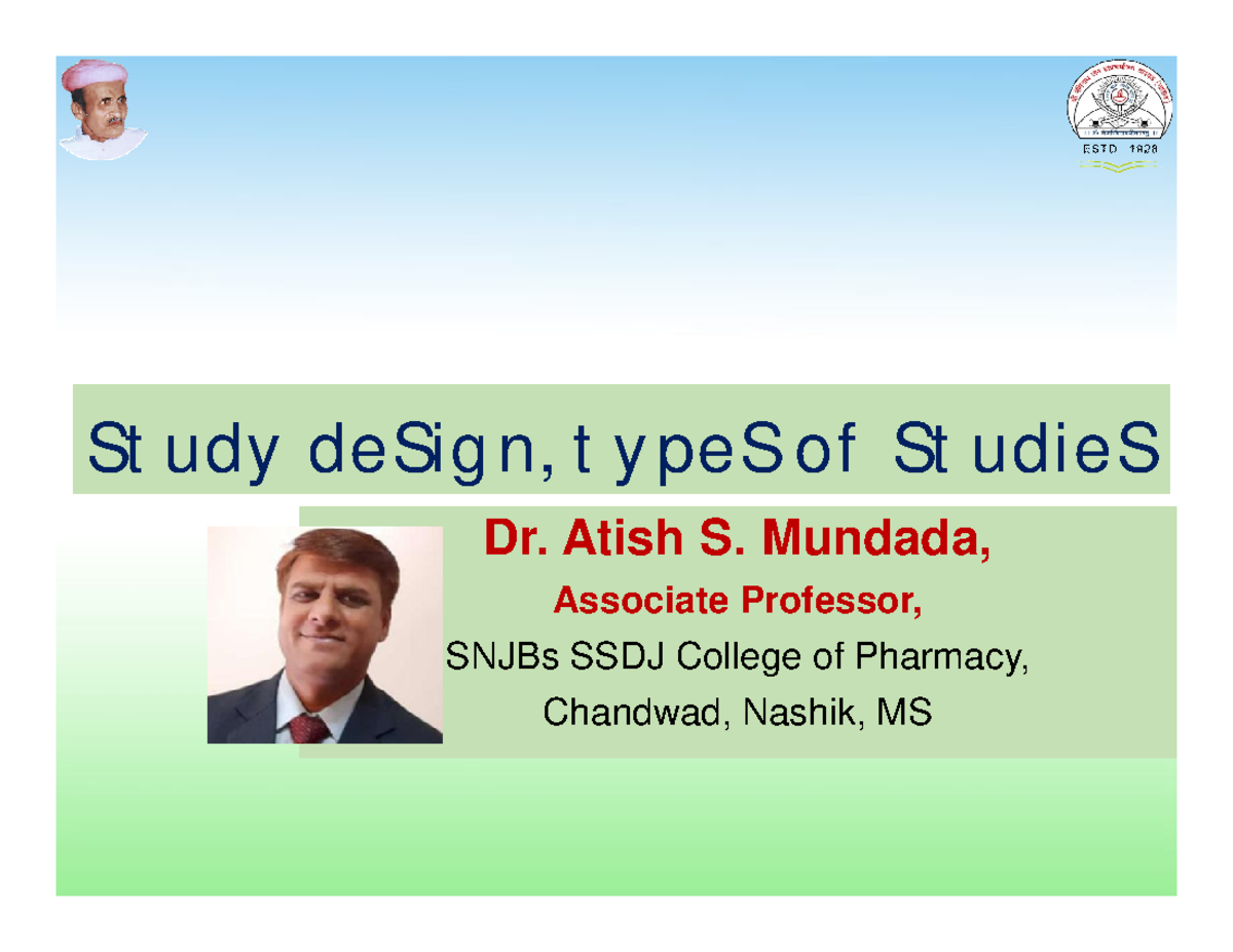 General Research Methodology-Study designs and types-Dr. ASM - St udy ...