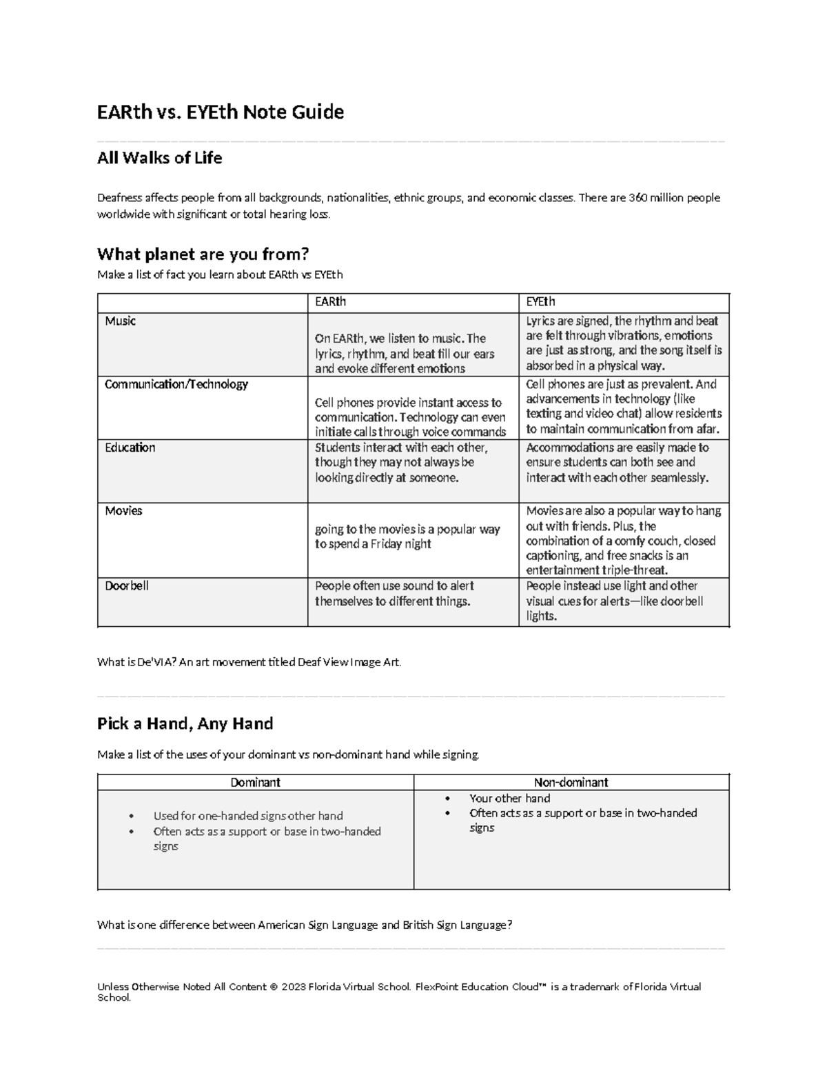 Earth vs eyeth note guide - EARth vs. EYEth Note Guide - Studocu