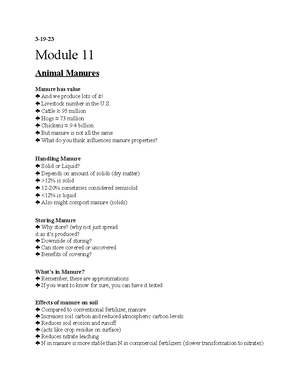 Soil science Module 2 Notes - 1-25- Module 2 Soil morphology Color o ...