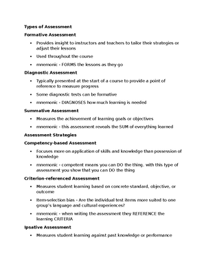 Assessment and Learning Analytics - D293 - Assessment and Learning ...