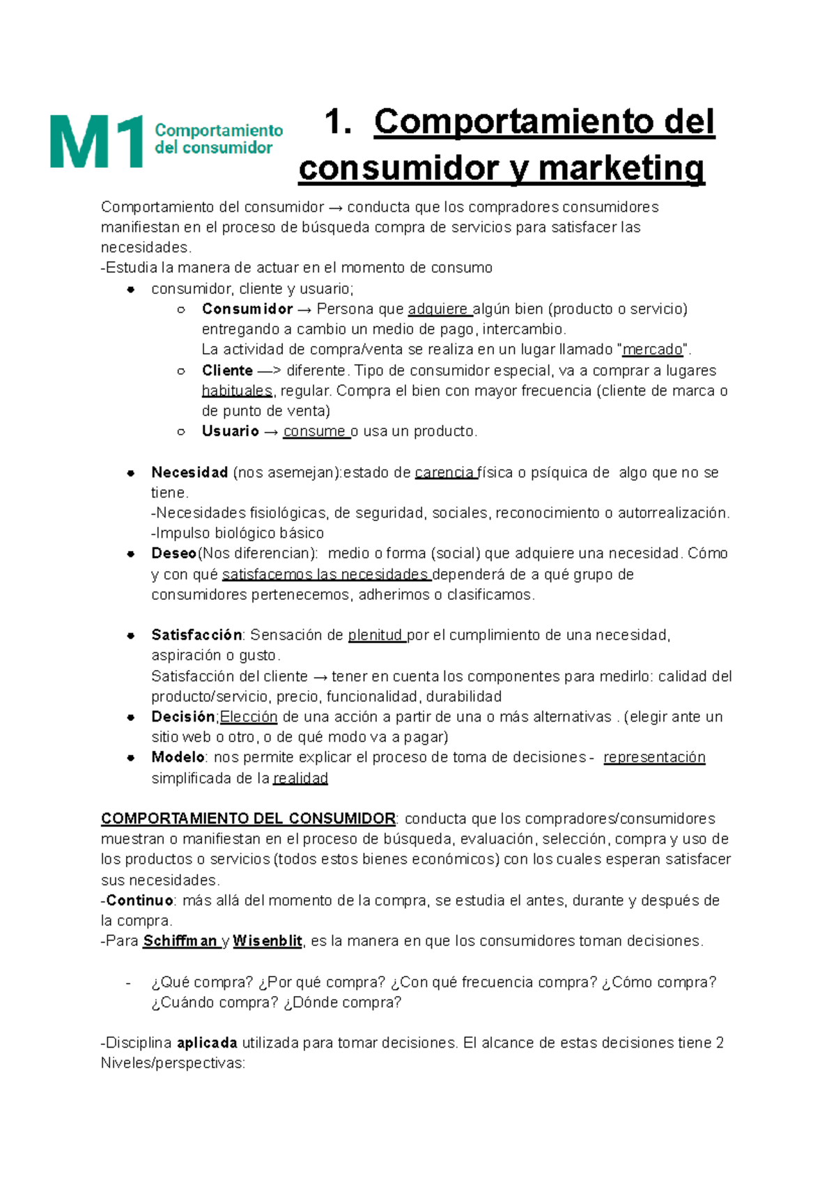 Comportamiento DEL Consumidor - 1. Comportamiento del consumidor y marketing Comportamiento del ...