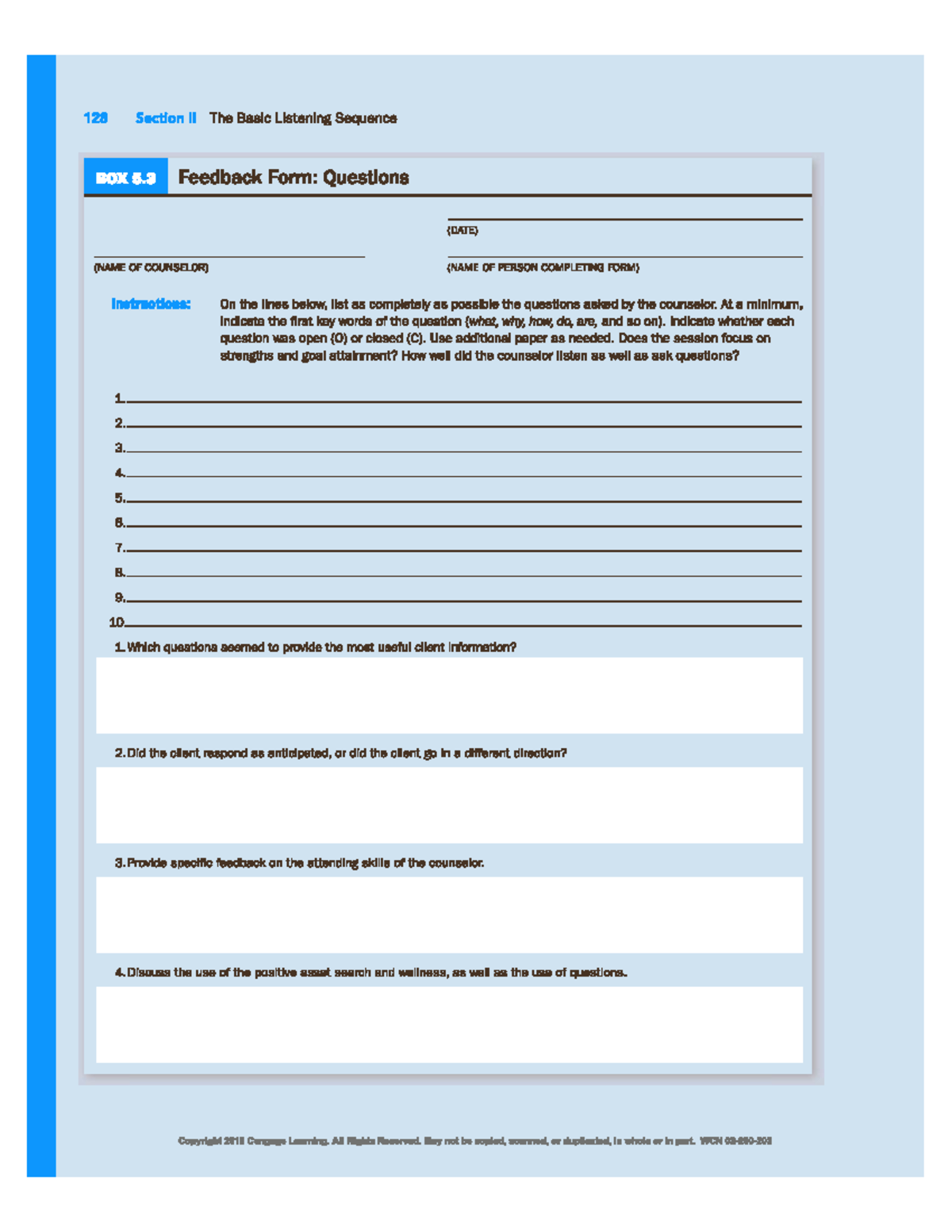 Feedback Form Questioning - PSYU2201 - Studocu