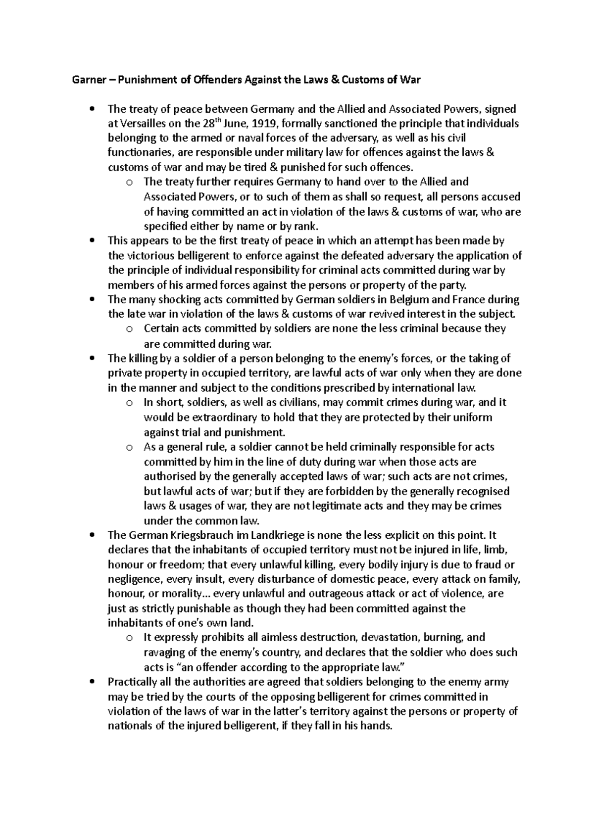 Garner – Punishment of Offenders Against the Laws & Customs of War ...