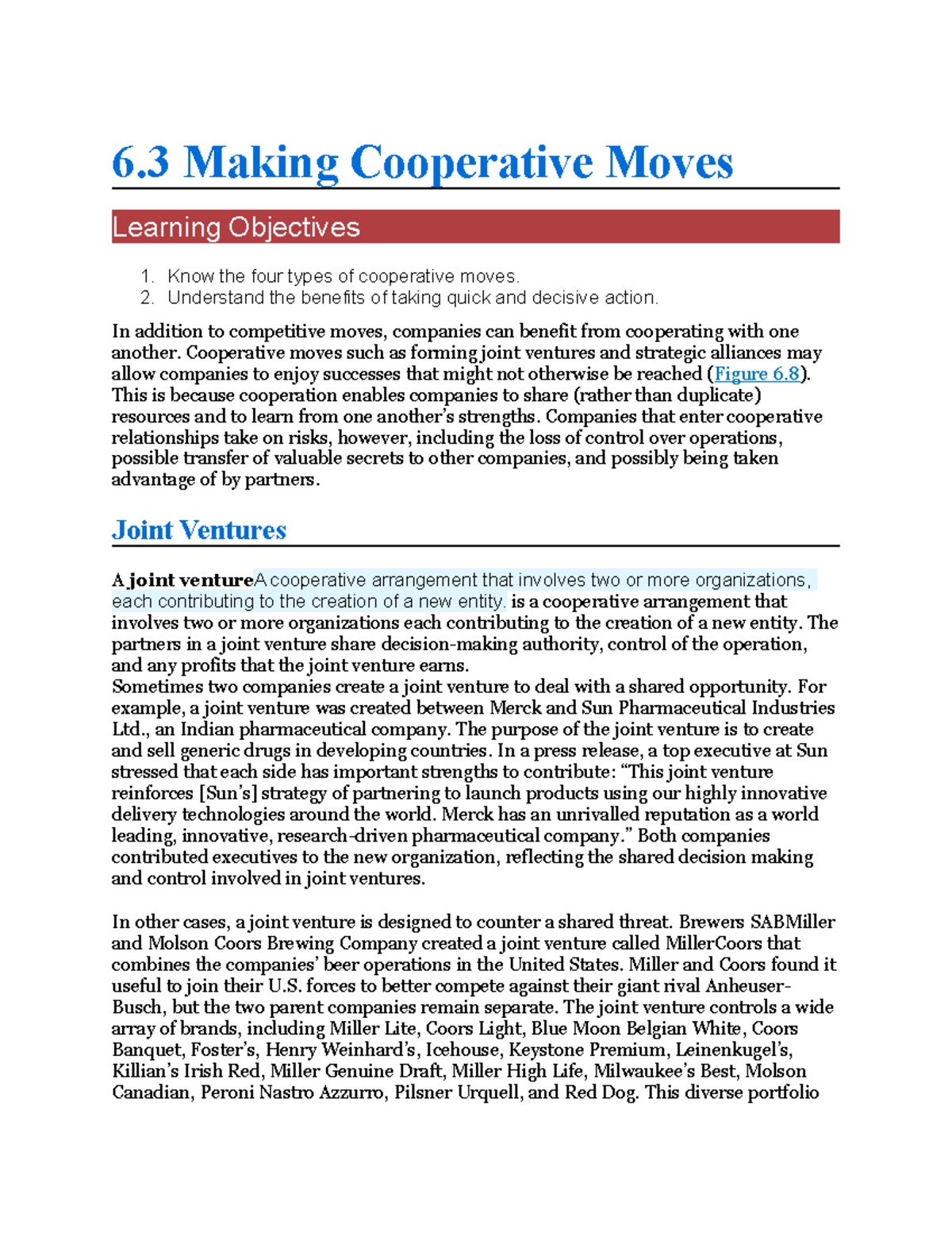 CH6.3 Making Cooperative Moves - 6 Making Cooperative Moves Learning ...