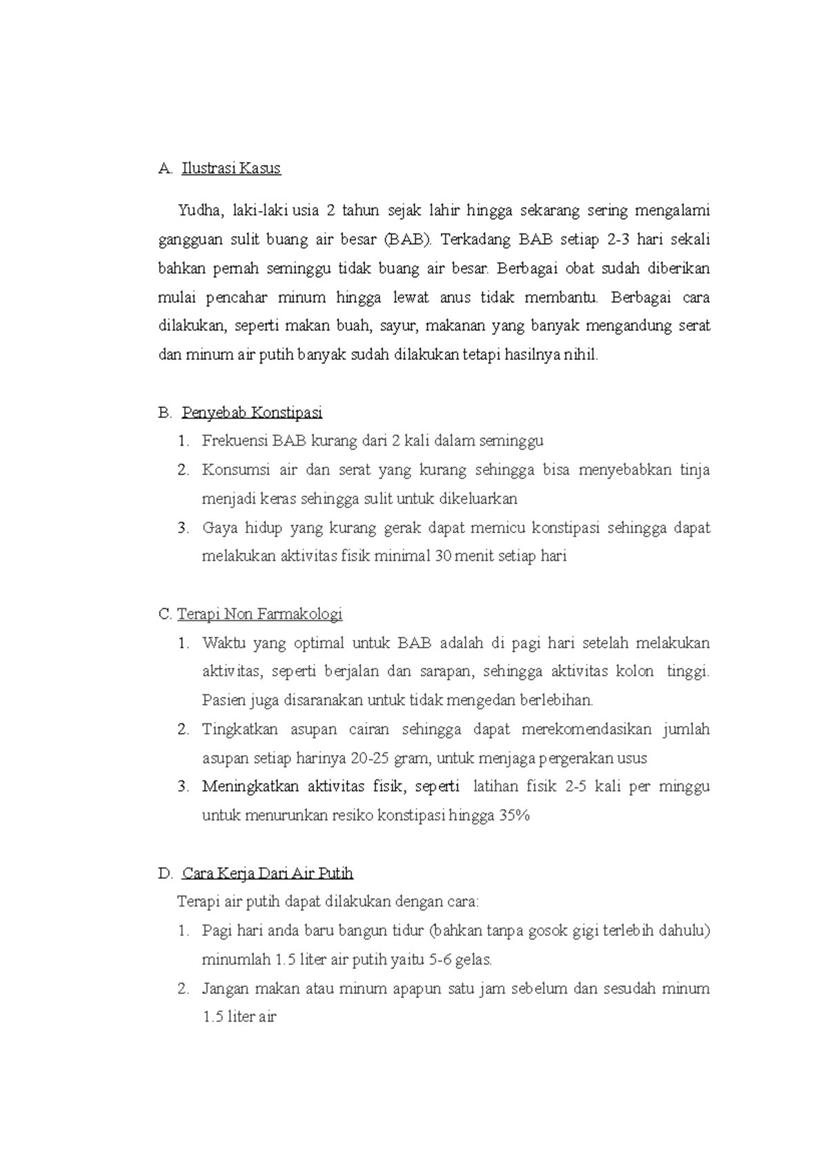 Sembelit - examples of disease case study questions and answers ...