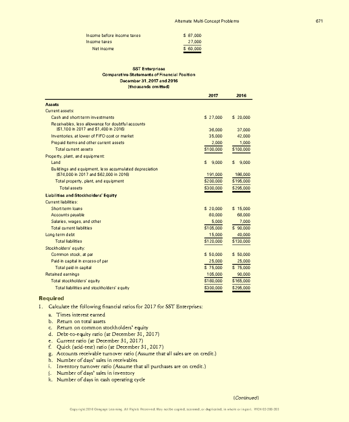Accounting Information System-234 - Income before income taxes $ 87 ...