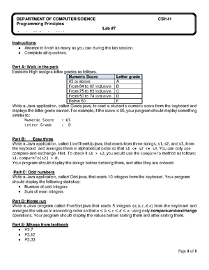 Csi141 course outline 2023 - CSI141 Programming Principles Semester I ...