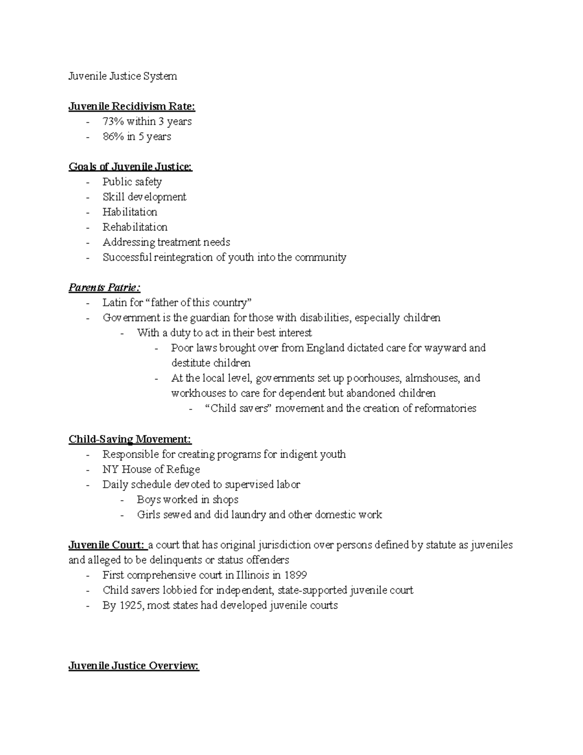 Juvenile Justice System - Juvenile Justice System Juvenile Recidivism ...